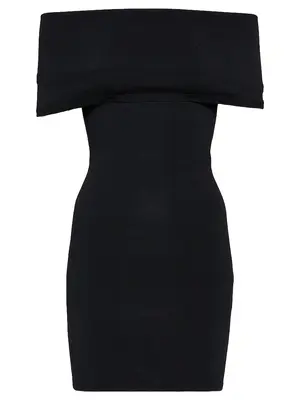 Wardrobe.NYC Off-shoulder Mini Dress - Black