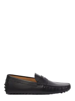 TOD'S Gommino Leather Driving Loafers - Black