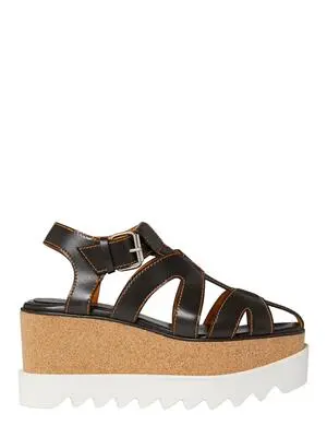 Stella McCartney Elyse Veuve Clicquot Platform Sandals - Chocolate