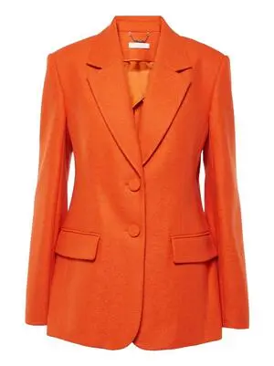 Chloé Felted Wool And Cashmere Jersey Blazer - Orange