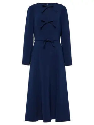 Carolina Herrera Bow-detail Midi Dress - Blue