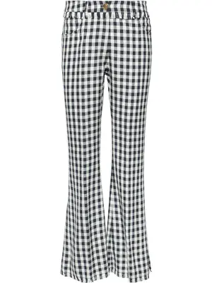 Etro Gingham Flared Pants - Black