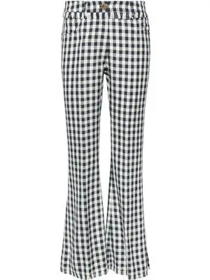 Etro Gingham Flared Pants - Black
