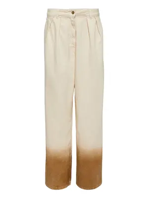 Alanui High-rise Wide-leg Jeans - White