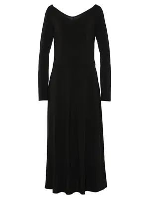 Max Mara Valido Pleated Maxi Dress - Black