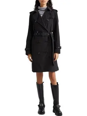 Burberry Kensington Water-resistant Trench Coat - Black