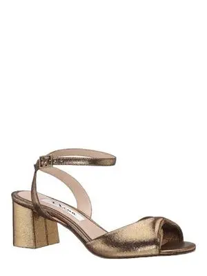 Nina Nina Nigella Glitter Ankle-Wrap Sandal Bronze
