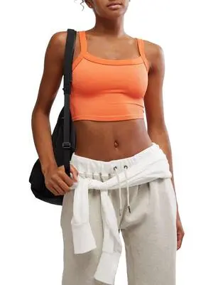 Free People Free People FP Movement All Clear Rib Crop Camisole Flame