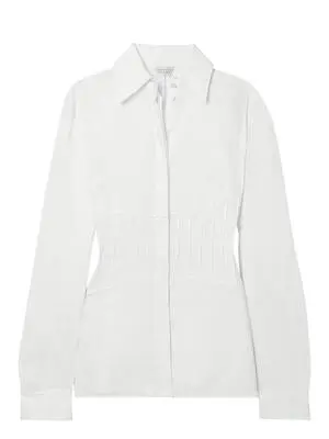 GABRIELA HEARST Gabriela Hearst Duff Pleated Linen Shirt