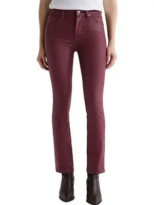 Ag Mari Coated Slim Jeans - Winery