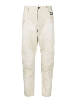 Dsquared2 Sexy Cotton Chino Trousers - Neutrals