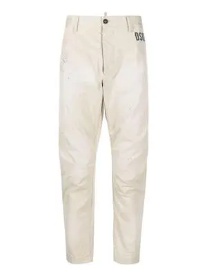 Dsquared2 Sexy Cotton Chino Trousers - Neutrals