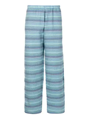 AMIR SLAMA Striped Jacquard Trousers - Blue