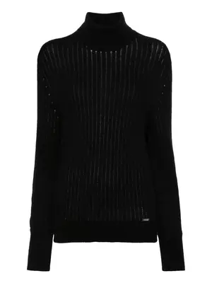 Kiton Roll-neck Ribbed-knit Jumper - Black