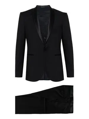 Tagliatore Virgin-wool Tuxedo Suit - Blue