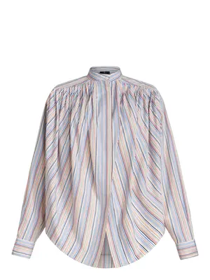 Etro Striped Gathered Blouse - Blue