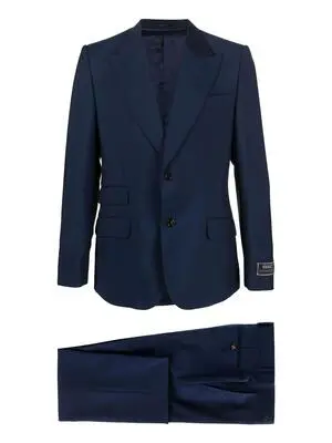 Gucci Single-breasted Wool-blend Suit - Blue