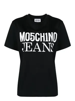 Moschino Logo-print Cotton T-shirt - Black