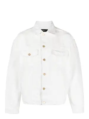 PURPLE BRAND Textured Shirt Jacket - White