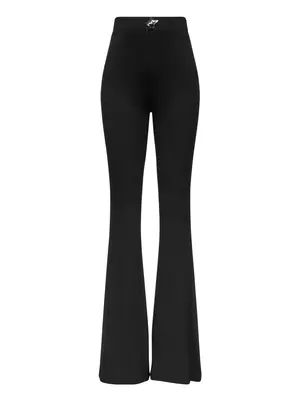 AREA Star-studded Flared Trousers - Black