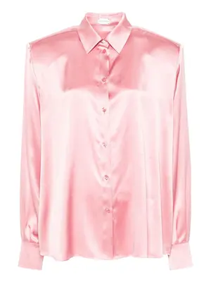 Magda Butrym Long-sleeve Silk Shirt - Pink