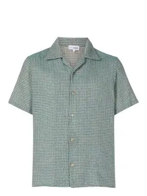 AMIR SLAMA Logo-engraved Jacquard Shirt - Green