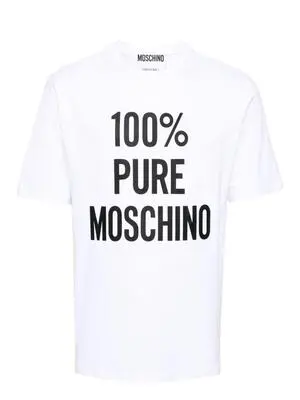Moschino Slogan-print Cotton T-shirt - White