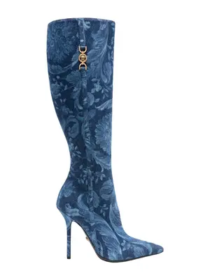 Versace Barocco Medusa '95 120mm Boots - Blue
