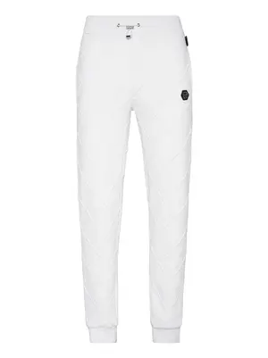 Philipp Plein Diamond-quilted Track Pants - White