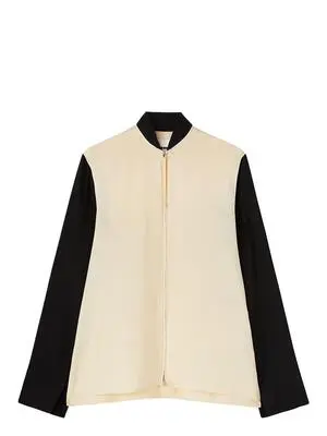 JIL SANDER Panelled Zip-up Satin Shirt
