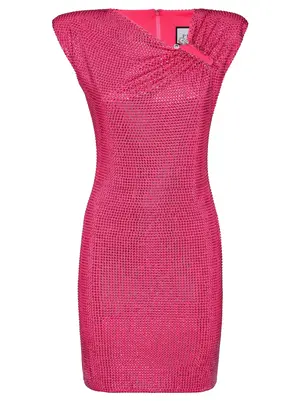 Philipp Plein Crystal-embellished Mini Dress - Pink