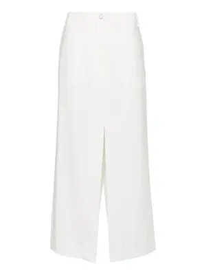 Remain Birger Christensen Front-slit Pencil Maxi Skirt - White