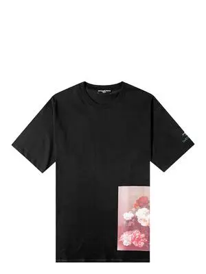 Raf Simons Redux Large Short-sleeve T-shirt With Flower Print - Black
