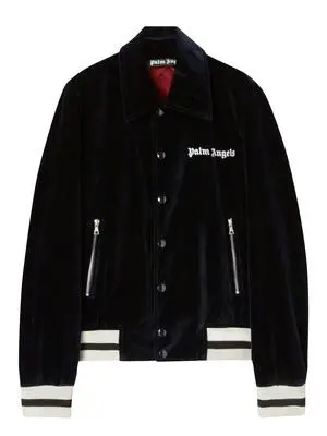 Palm Angels Sunday Baseball Jacket - Blue