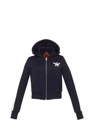 Mcm MCM Essential Logo Terry Zip Hoodie Dark Navy