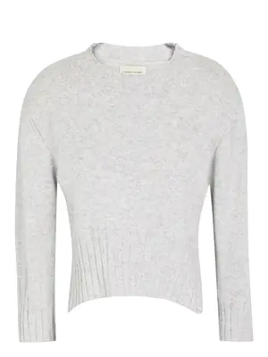 Loulou De Saison Loulou Studio Mora Cropped Cashmere Sweater - Light Gray