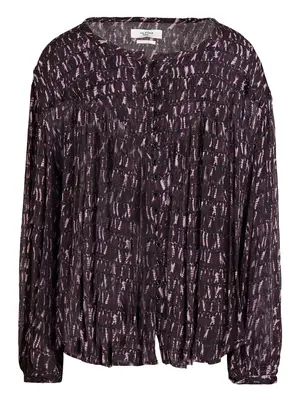 MARANT ETOILE Marant Étoile Tie-Dyed Crepon Blouse Dark Purple