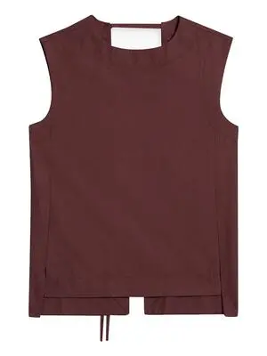 Loulou De Saison Loulou Studio Vomo Cutout Twill Top - Burgundy