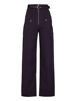 MARANT ETOILE Paggy Straight-leg Pants - Dark Purple