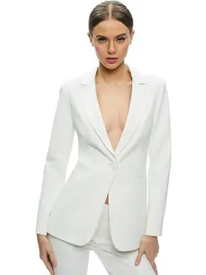 Alice + Olivia Breann Fitted Blazer - White
