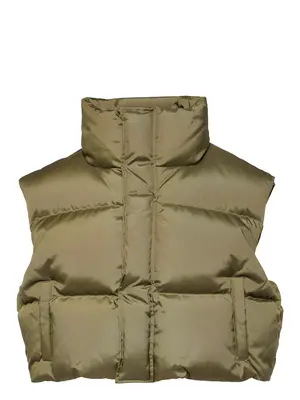 Wardrobe.NYC Cropped Puffer Vest - Green