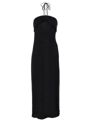 MAGDA BUTRYM Magda Butrym Pearl-detail Halterneck Midi Dress