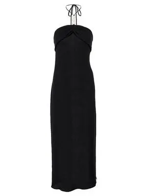MAGDA BUTRYM Magda Butrym Pearl-Detail Halterneck Midi Dress