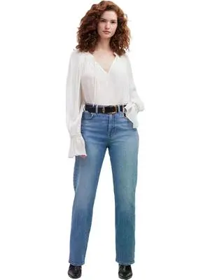 Madewell The Petite Curvy '90s Straight Leg Jeans - Rondell Wash