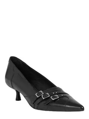 VAGABOND SHOEMAKERS Lykke Pointed Toe Kitten Heel Pump - Black