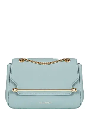 Strathberry Mini Soft Leather East/West Shoulder Bag Duck Egg Blue
