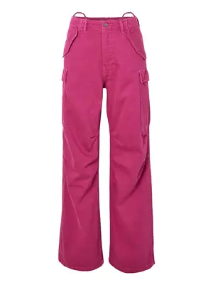 Denimist High-rise Boyfriend Cargo Jeans - Pink