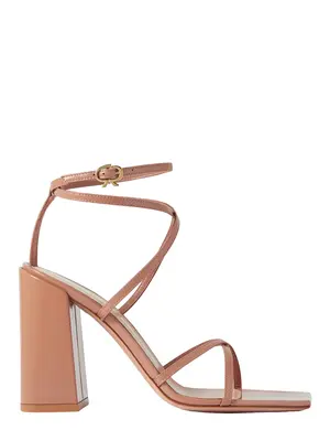 GIANVITO ROSSI Nuit 95 Patent-leather Sandals - Neutrals