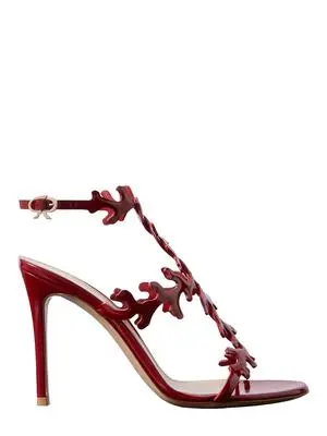 GIANVITO ROSSI Nuit 95 Patent-leather Sandals - Red