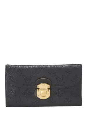 LOUIS VUITTON Monogram Mahina Amelia Wallet - Black